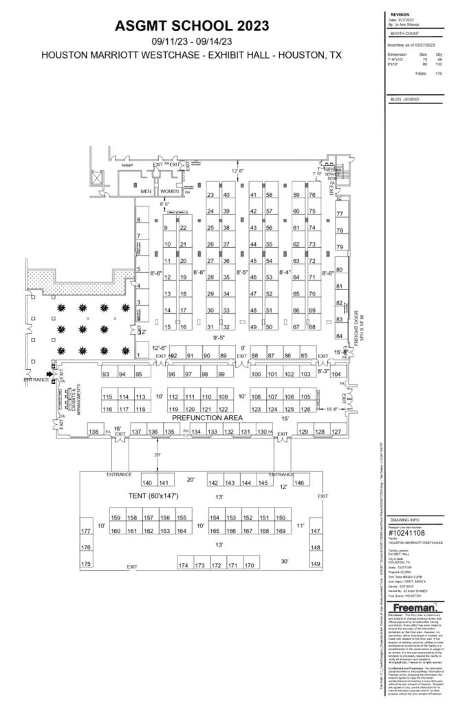 Exhibitors hall floor plan - ASGMT